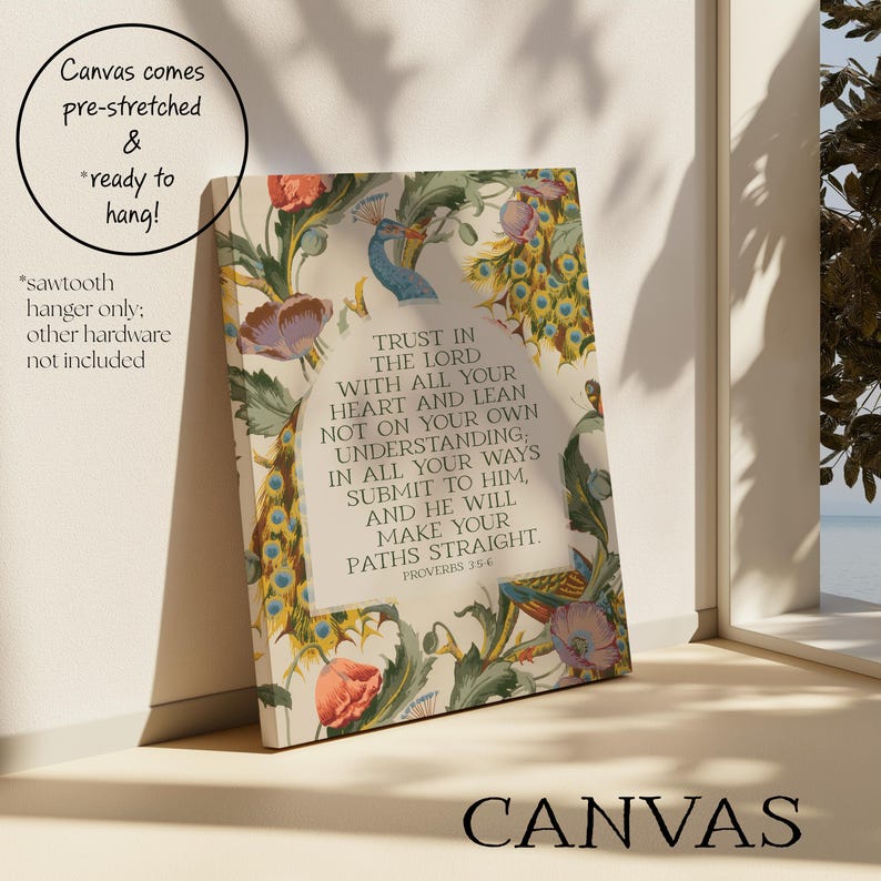 Proverbs 3:5-6 | Trust in the Lord | Modern Christian Wall Art ...