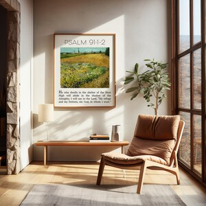 Psalm 91:1-2, Bible Verse Wall Art | Vintage Christian Decor ...