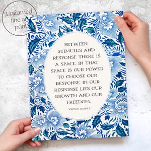 Viktor Frankl Quote | Psychology Wall Art, Philosophy | Space Between ...