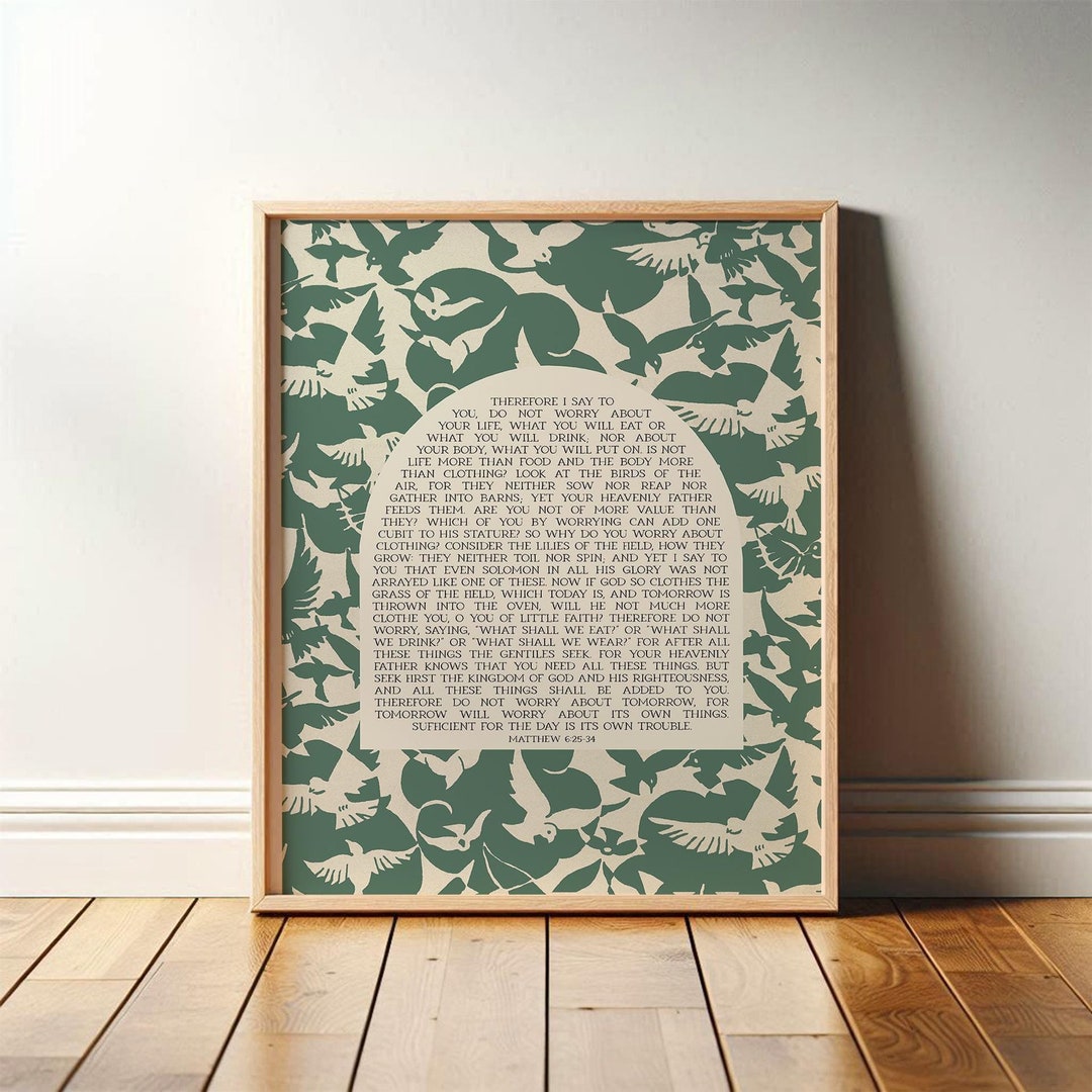 Matthew 6 NKJV Printable | Bible Verse Wall Art | Sermon on the Mount ...