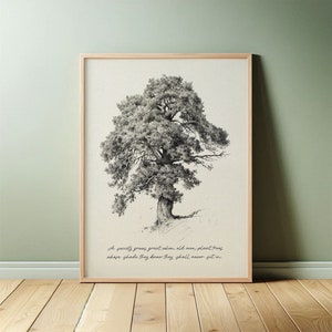Vintage Tree Art Quote, Greek Proverb | Vintage Wall Art | Ecology ...