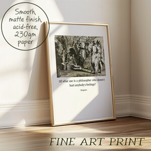Diogenes Philosophy Quote Wall Art | Ancient Stoic, Gift for Professor ...