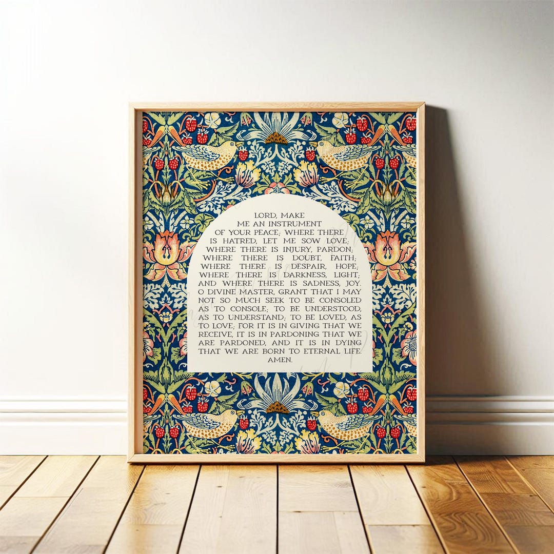 The Prayer of St Francis Print | Christian Wall Art, Catholic Decor ...