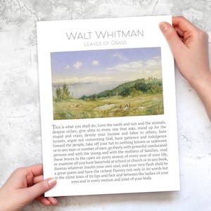 Walt Whitman Poem Print | Leaves of Grass, This is What You Shall Do ...