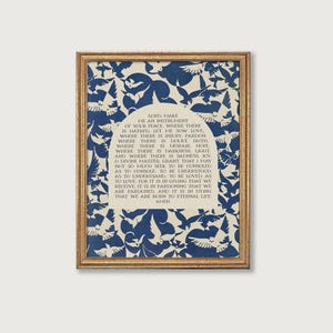 The Prayer of St Francis Print Christian Wall Art, Catholic Decor Mid ...