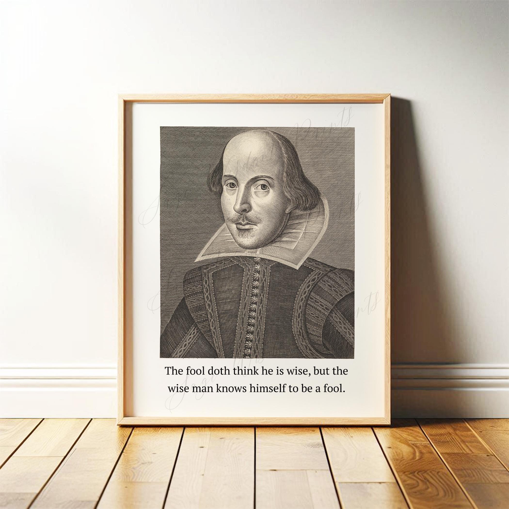 Shakespeare Quote Wall Art | Book Lover Gift for Literary Fan | Gift ...