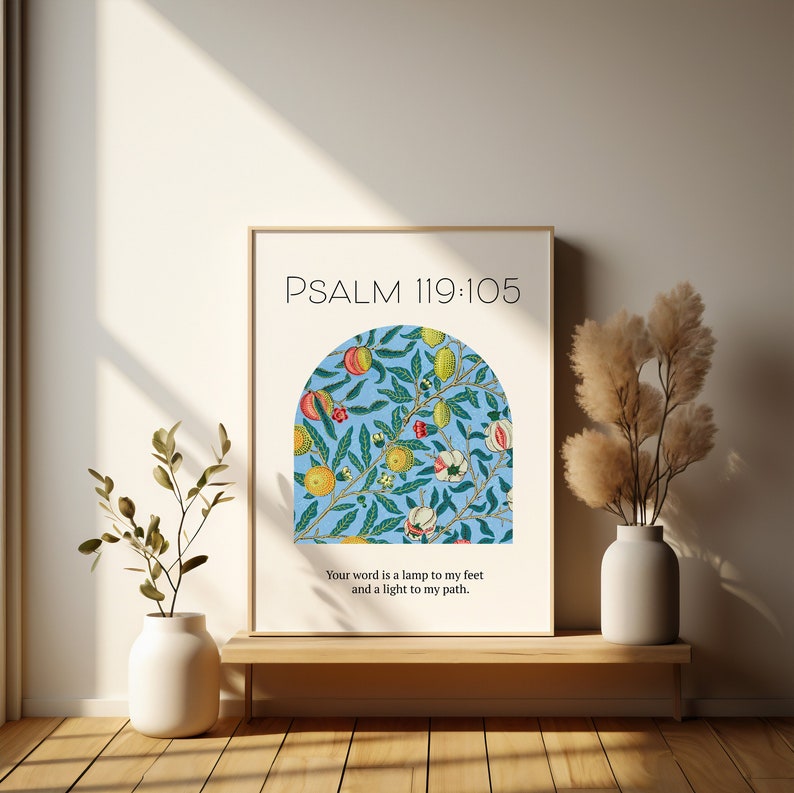 Psalm 119:105 Printable Bible Verse Wall Art Bible Verse Download ...