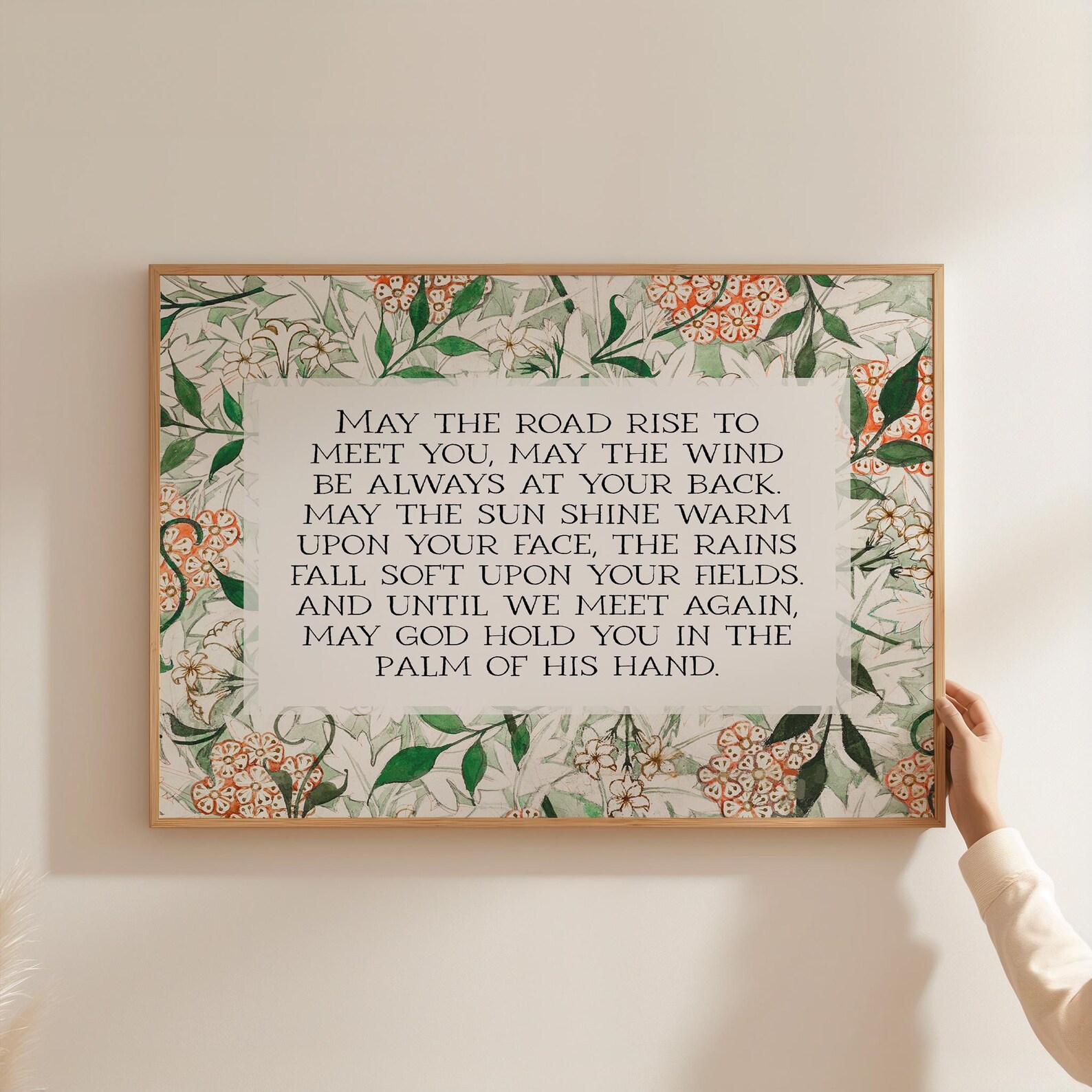 Irish Blessing | May the Road Rise Poem, Subtle Horizontal Wall Art ...