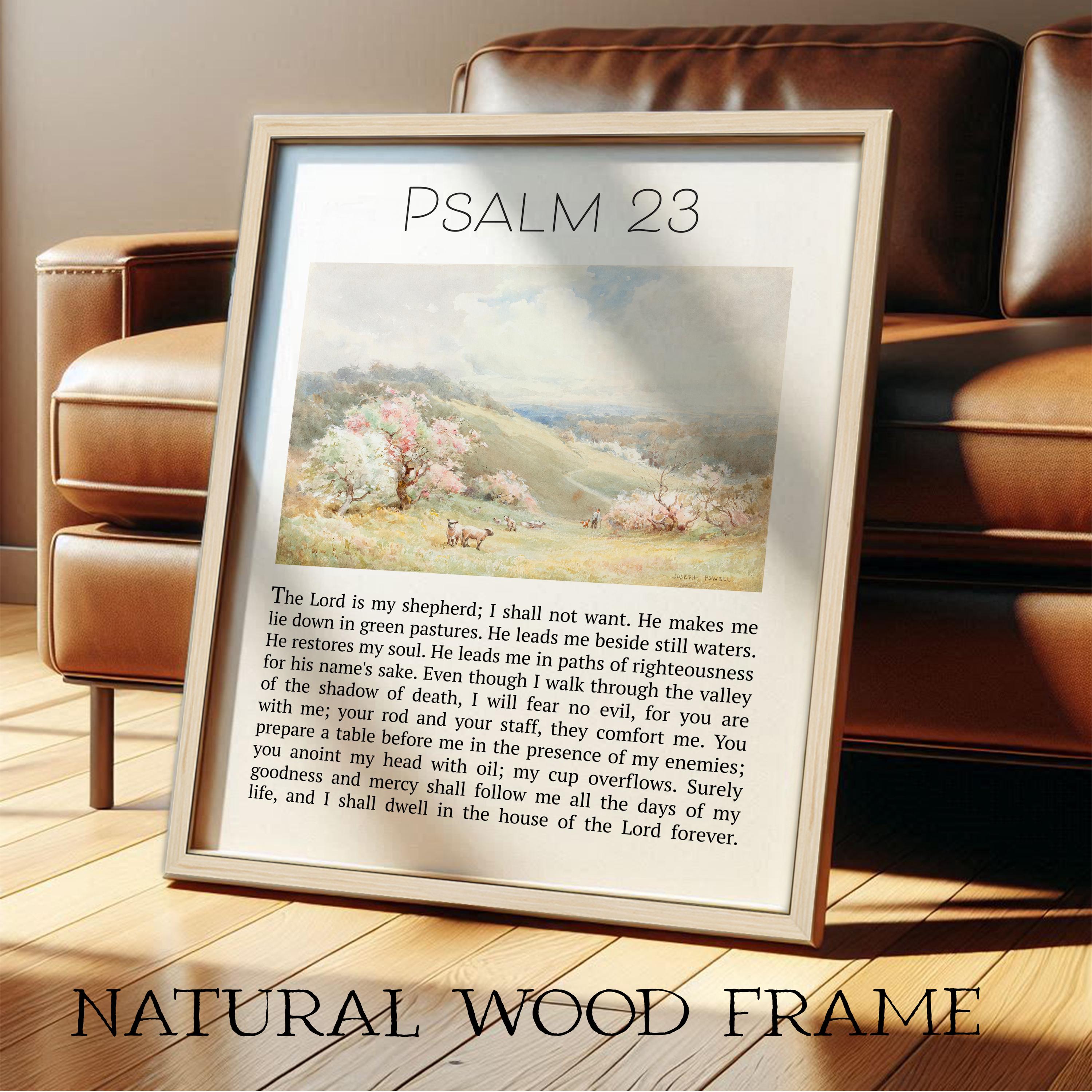 Psalm 23 Print | the Lord is My Shepherd | Christian Bible Verse Wall ...