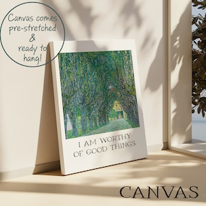 I Am Worthy Affirmation Wall Art, Mental Health, Therapy Office Decor ...