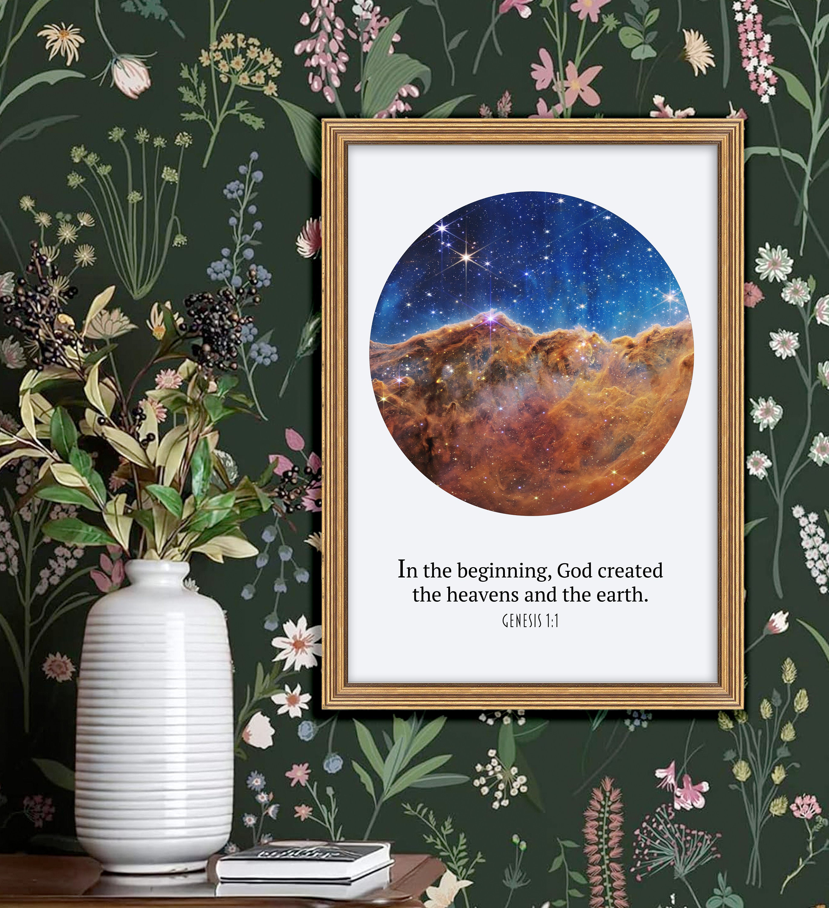 Genesis 1:1 Printable Bible Verse Wall Art Scripture Wall Art in the ...
