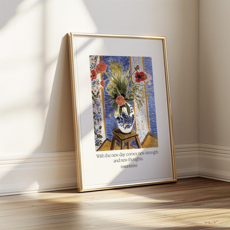 Eleanor Roosevelt Quote | Motivational Poster With Matisse Art | Trendy ...