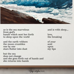 Ee Cummings Poem Printable | as is the Sea Marvelous | Poetry ...