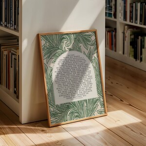Rhodora Poem by Ralph Waldo Emerson | Poetry Wall Art | Green Floral ...