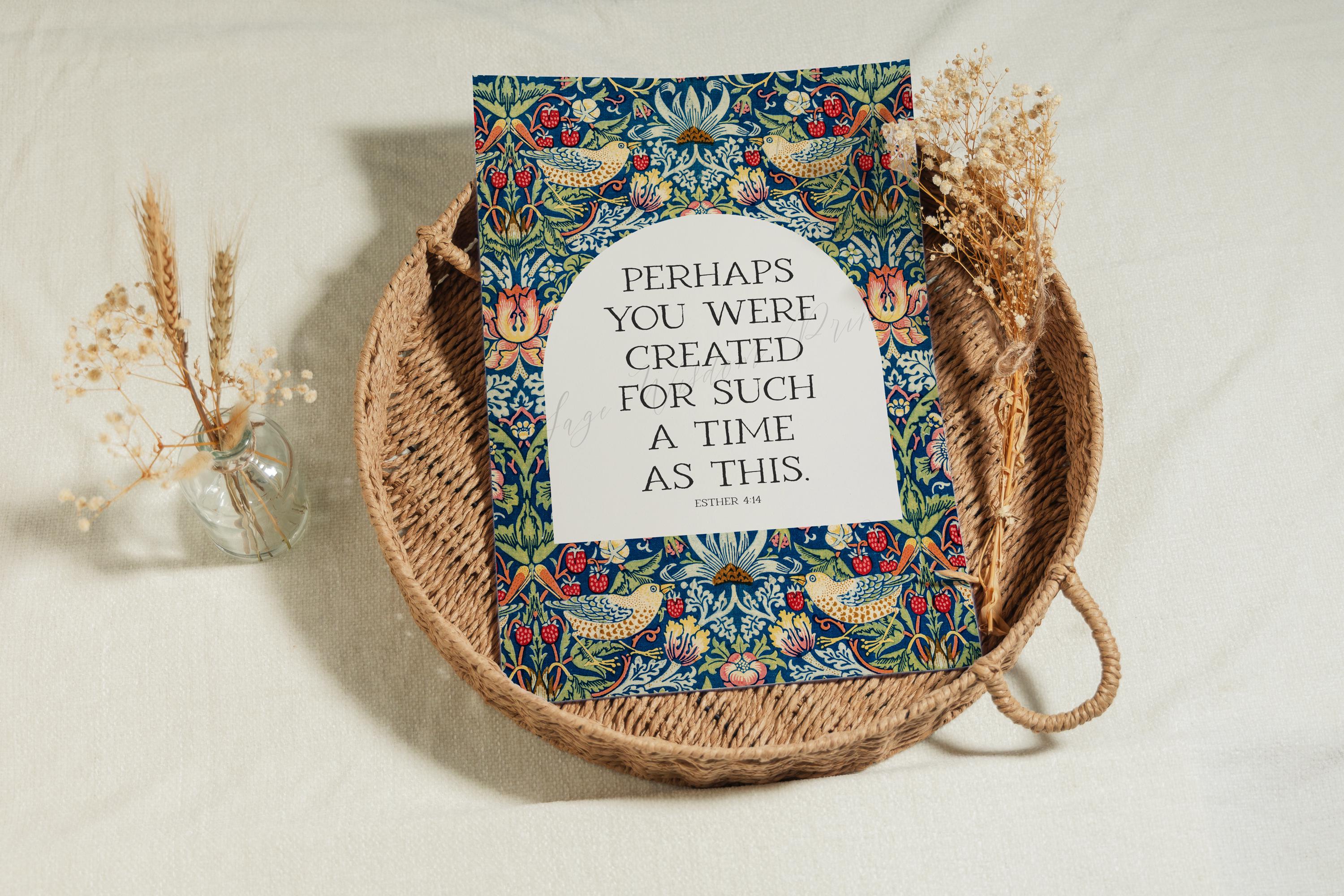 Esther 4:14 Print "perhaps You Were Created for Such a Time as This ...