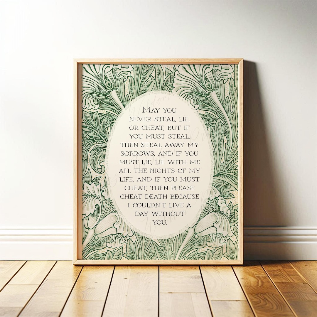 Irish Wedding Blessing | May You Never Steal, Lie, Cheat | Wedding Gift ...