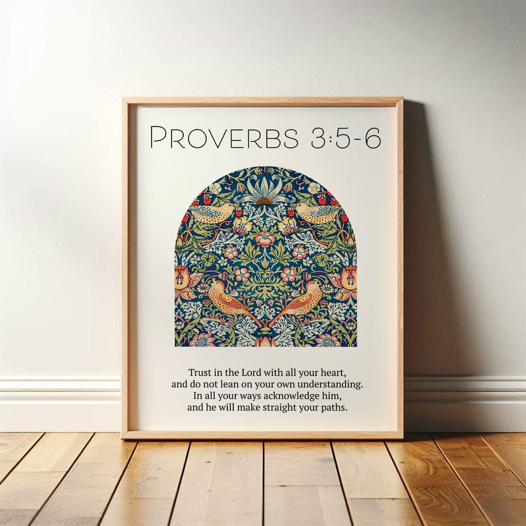 Proverbs 3 | Modern Christian Wall Art | Trust in the Lord | Religious ...