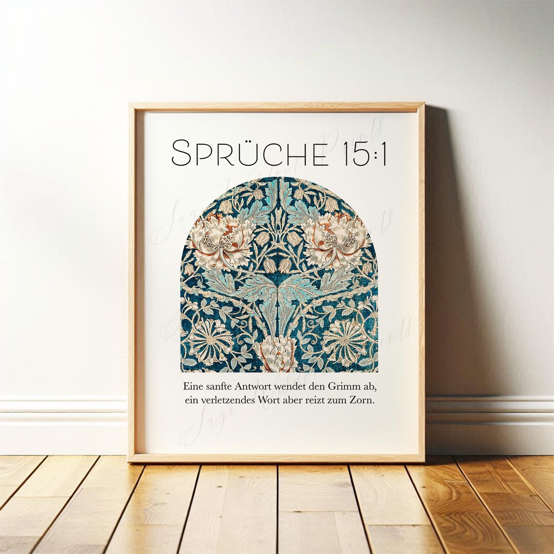 Proverbs 15:1, German Version | Bible Verse Wall Art, Scripture ...