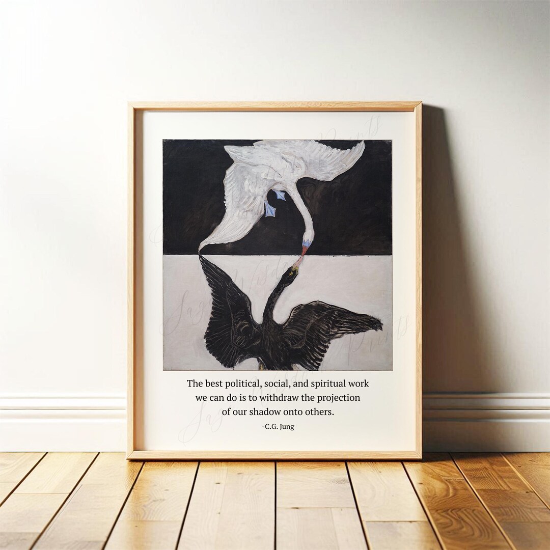 Carl Jung Quote | Psychology Wall Art | Shadow Work Poster, Projection ...