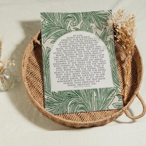 Rhodora Poem by Ralph Waldo Emerson | Poetry Wall Art | Green Floral ...