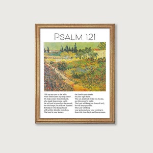 Psalm 121 Bible Verse Wall Art | Christian Decor | Eyes to the Hills ...