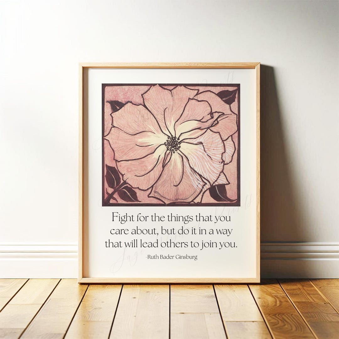 Ruth Bader Ginsburg Quote | Inspirational Wall Art Poster | RBG Fight ...