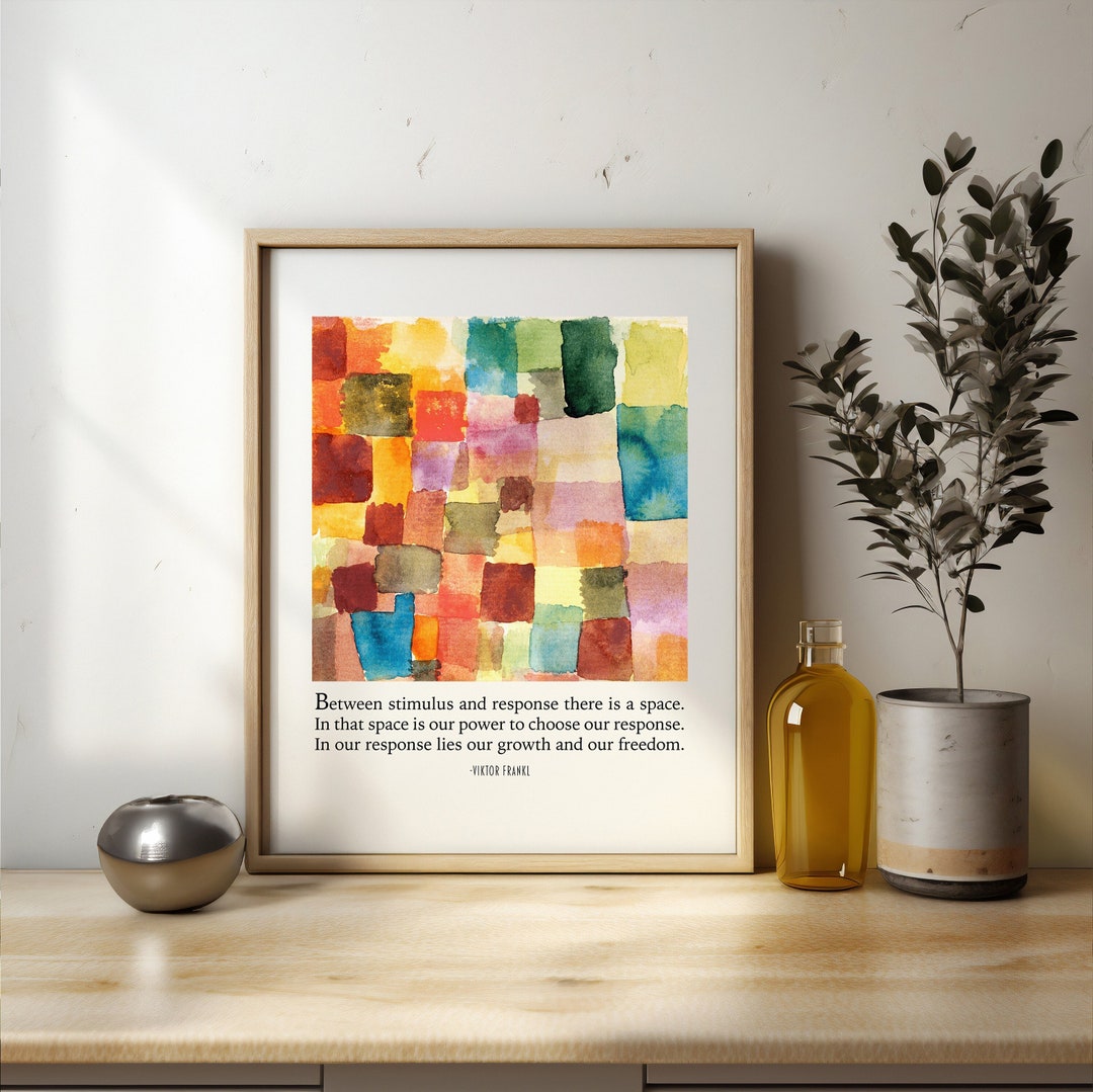 Viktor Frankl Quote | Psychology Wall Art for Therapy Office Decor ...