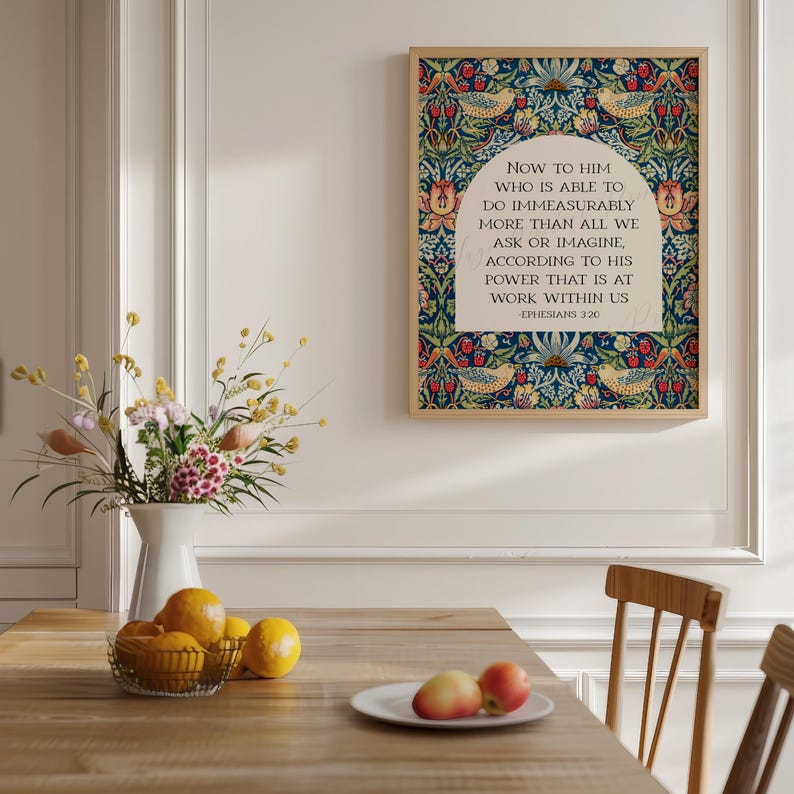 Ephesians 3:20 "now to Him Who is Able to Do Immeasurably More" Vintage ...