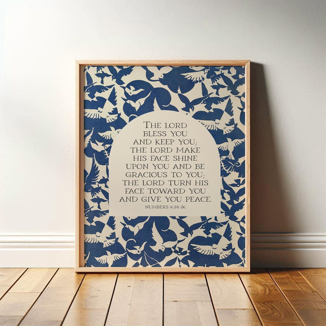 Benediction Print, the Lord Bless You and Keep You, Numbers 6:24-26 ...