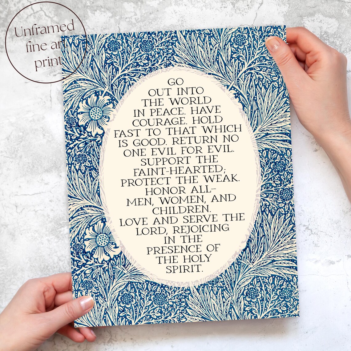 Benediction Print | Based on Romans 12 | Christian Wall Art, Vintage ...