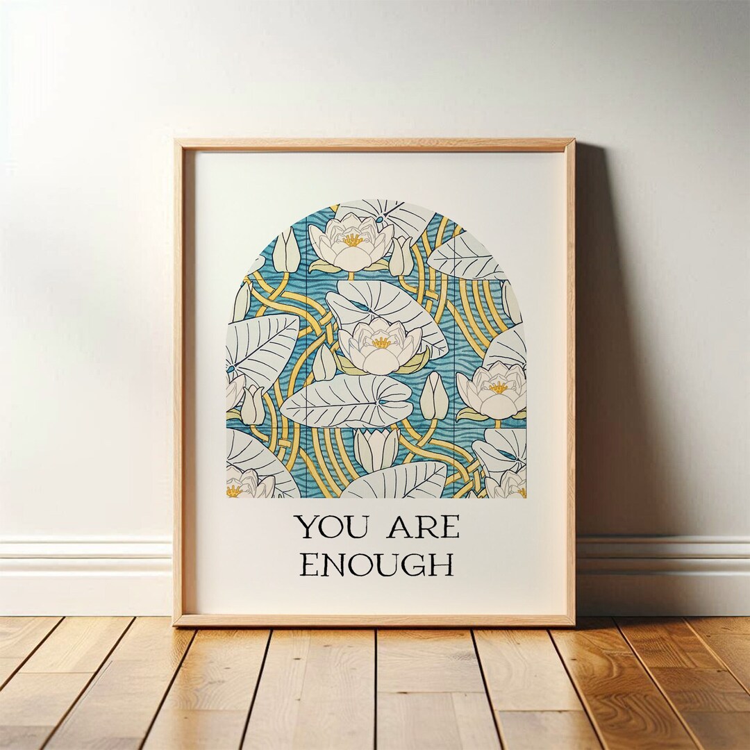 You Are Enough Affirmation | Motivational Poster, Daily Reminder, Self ...