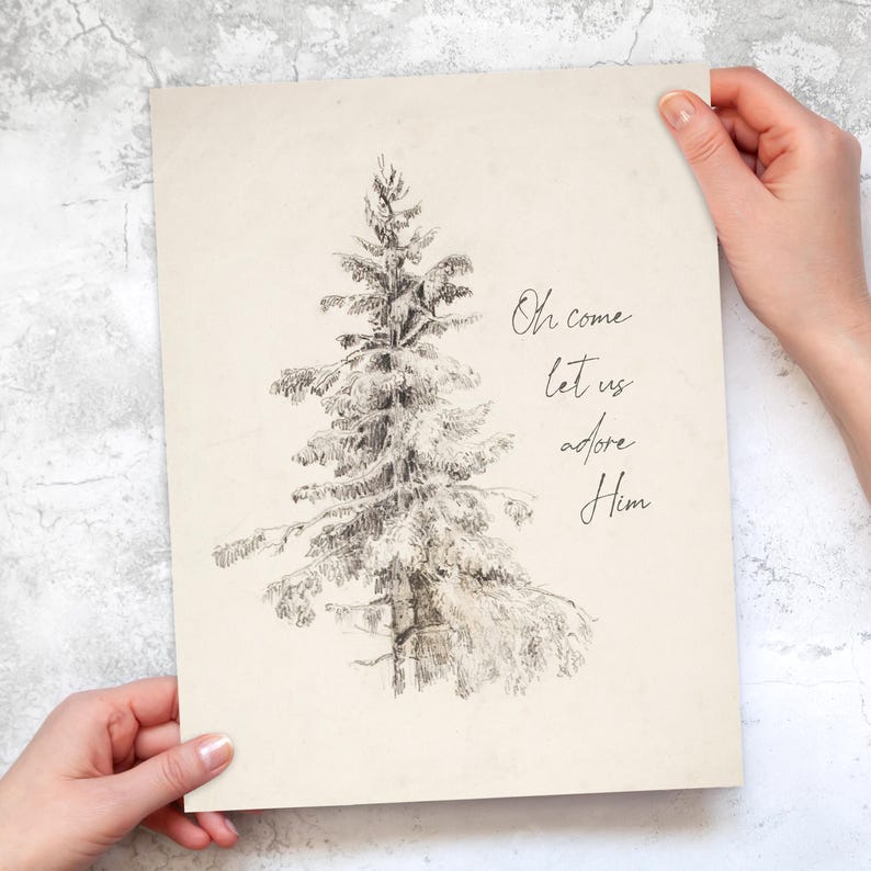 Christmas Tree Art: "oh Come Let Us Adore Him" | All Ye Faithful ...