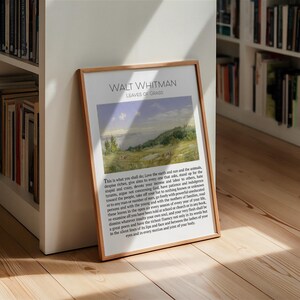 Walt Whitman Leaves of Grass Poem Print | Literary Wall Art, Poetry for ...