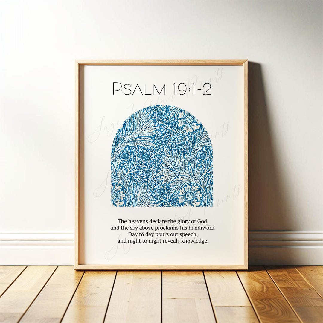 Psalm 19 Christian Wall Art | Bible Verse Print | Modern Scripture ...
