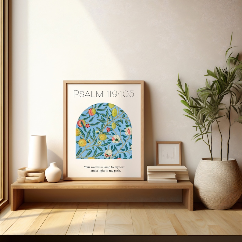 Psalm 119:105 Printable Bible Verse Wall Art Bible Verse Download ...