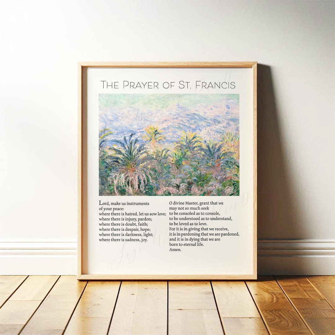 The Prayer of St Francis Print | Christian Wall Art, Catholic Decor ...