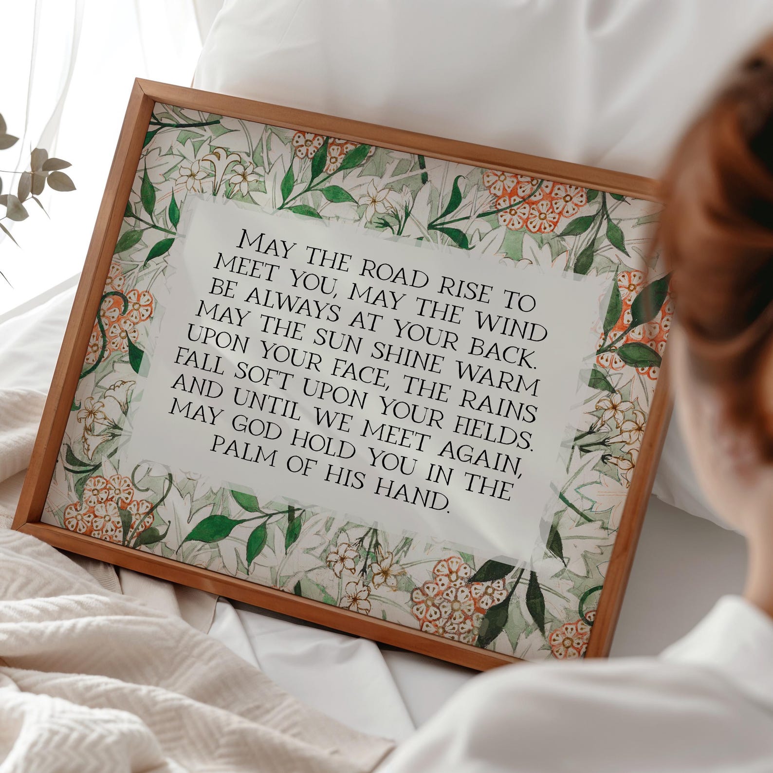 Irish Blessing | May the Road Rise Poem, Subtle Horizontal Wall Art ...