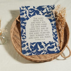 Benediction Print, the Lord Bless You and Keep You, Numbers 6:24-26 ...