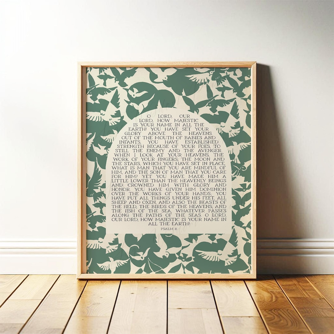Psalm 8 | O Lord Our Lord, Majestic is Your Name | Christian Wall Art ...