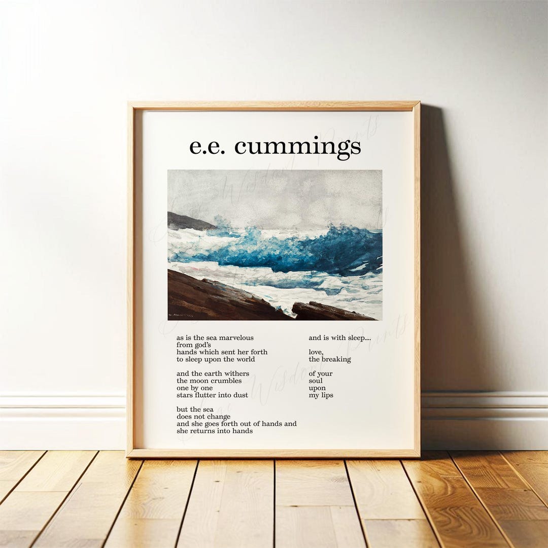 Ee Cummings Poem Printable | as is the Sea Marvelous | Poetry ...