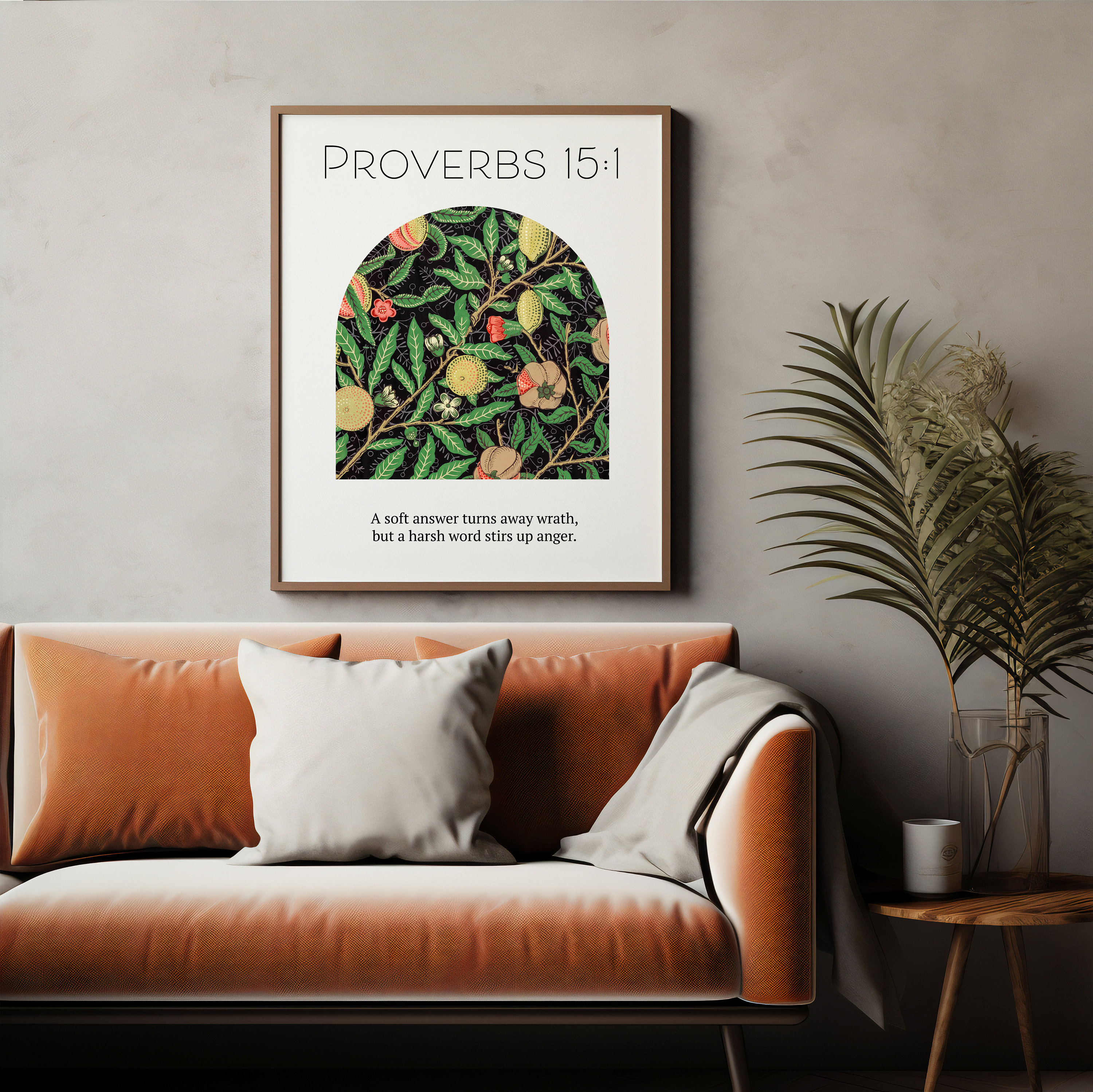 Proverbs 15 Christian Wall Art | Bible Verse Print, Scripture Decor | A ...