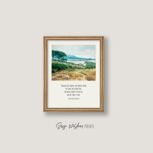 Ralph Waldo Emerson, Motivational Quote for Nature Lover | Blue Green ...