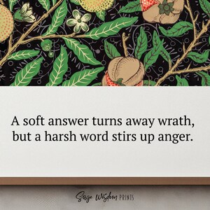 Proverbs 15 Christian Wall Art | Bible Verse Print, Scripture Decor | A ...