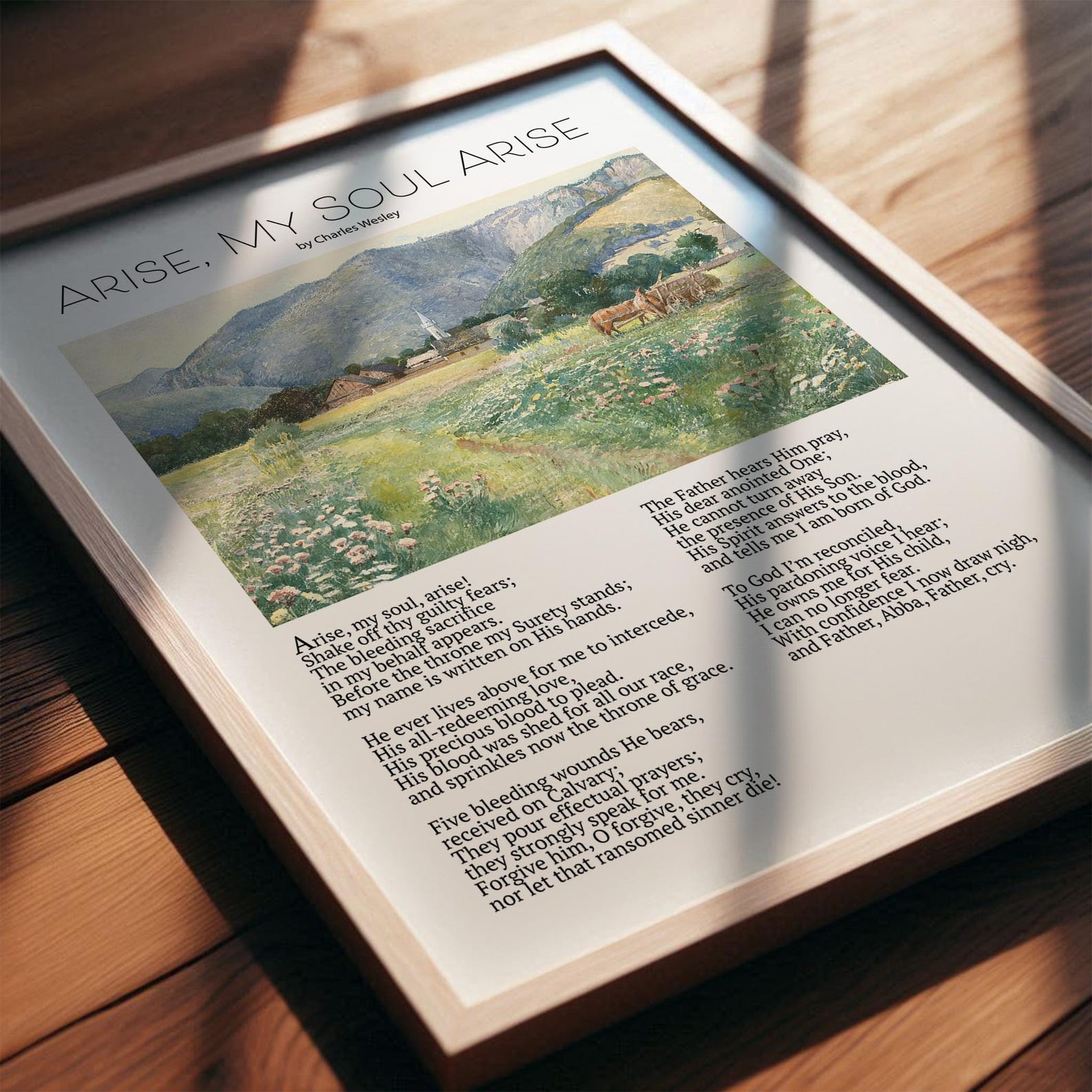 Arise My Soul Arise Hymn Wall Art | Christian Hymn Print, Religious ...