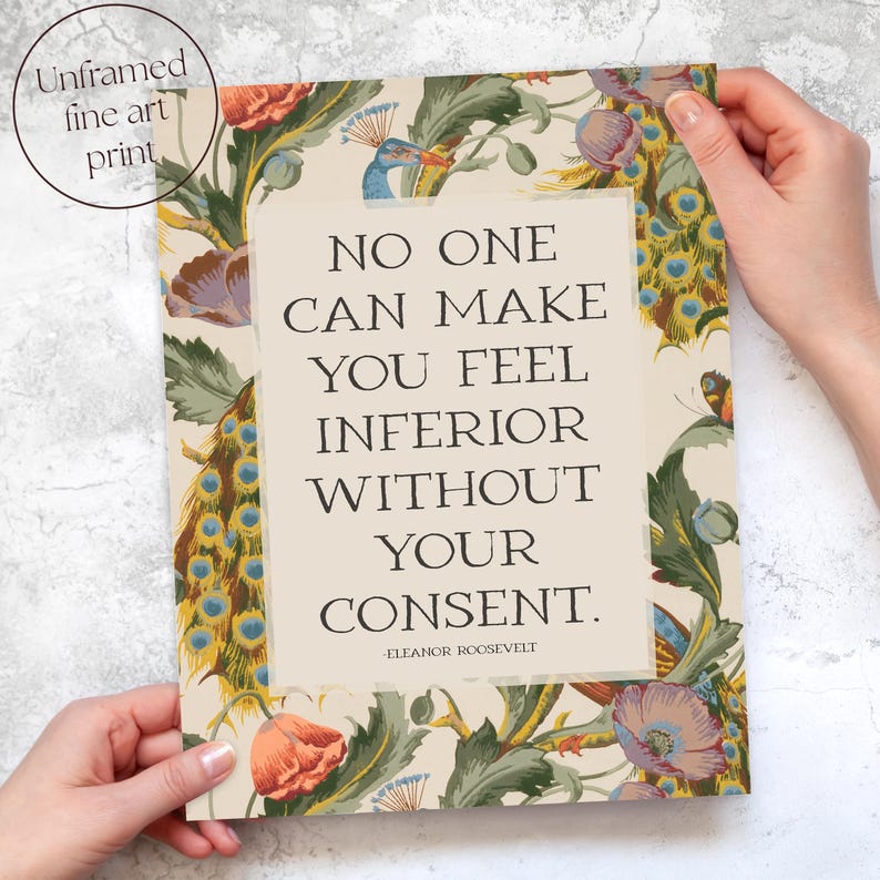 Eleanor Roosevelt Quote Print: Mid-century Modern Art, Motivational ...