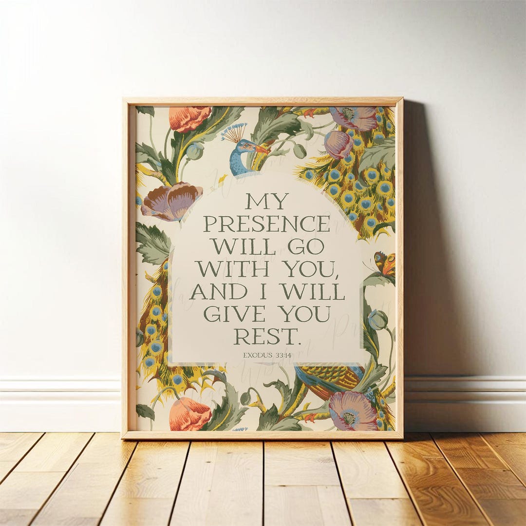 Exodus 33:14 | My Presence Will Go With You | Modern Christian Wall Art ...