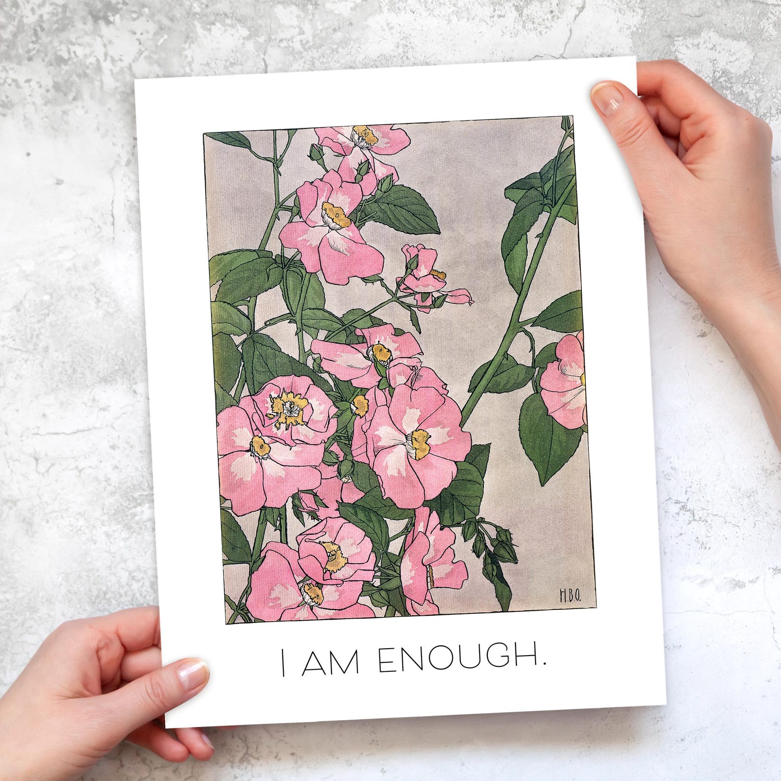 I Am Enough | Positive Wall Art, Affirmations, Mental Health Poster ...