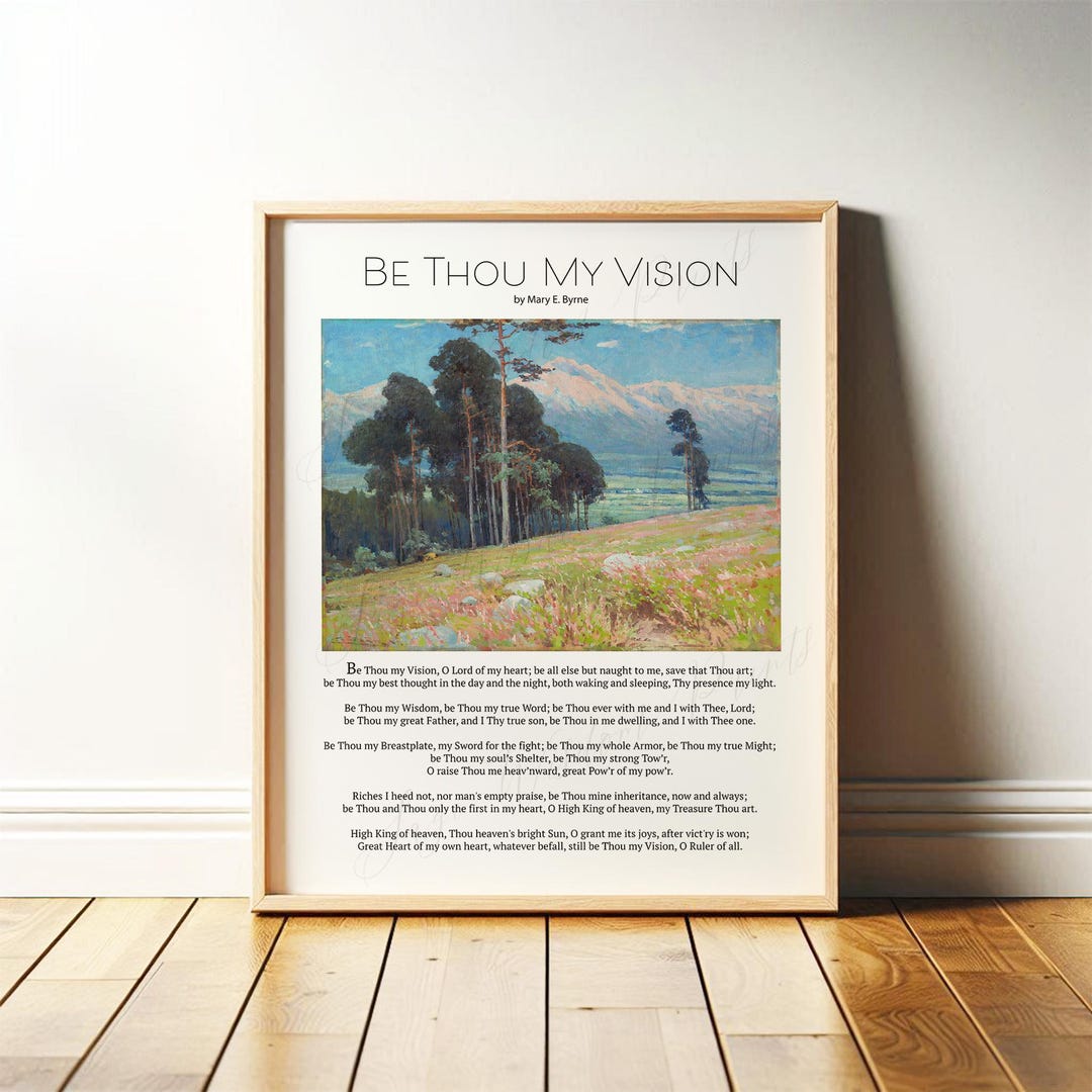 Be Thou My Vision Hymn Print | Christian Wall Art, Vintage Style ...