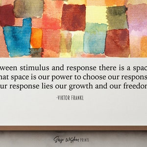 Viktor Frankl Quote, Psychology Wall Art for Therapy Office Decor ...