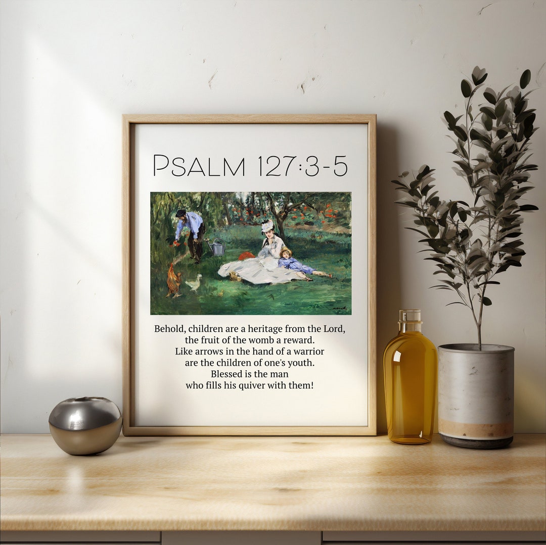 Psalm 127 Bible Verse Wall Art | Quiver Full | Scripture, Christian ...